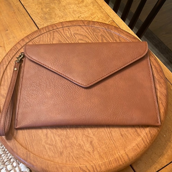 Bags | Faux Leather Envelope Clutch | Poshmark